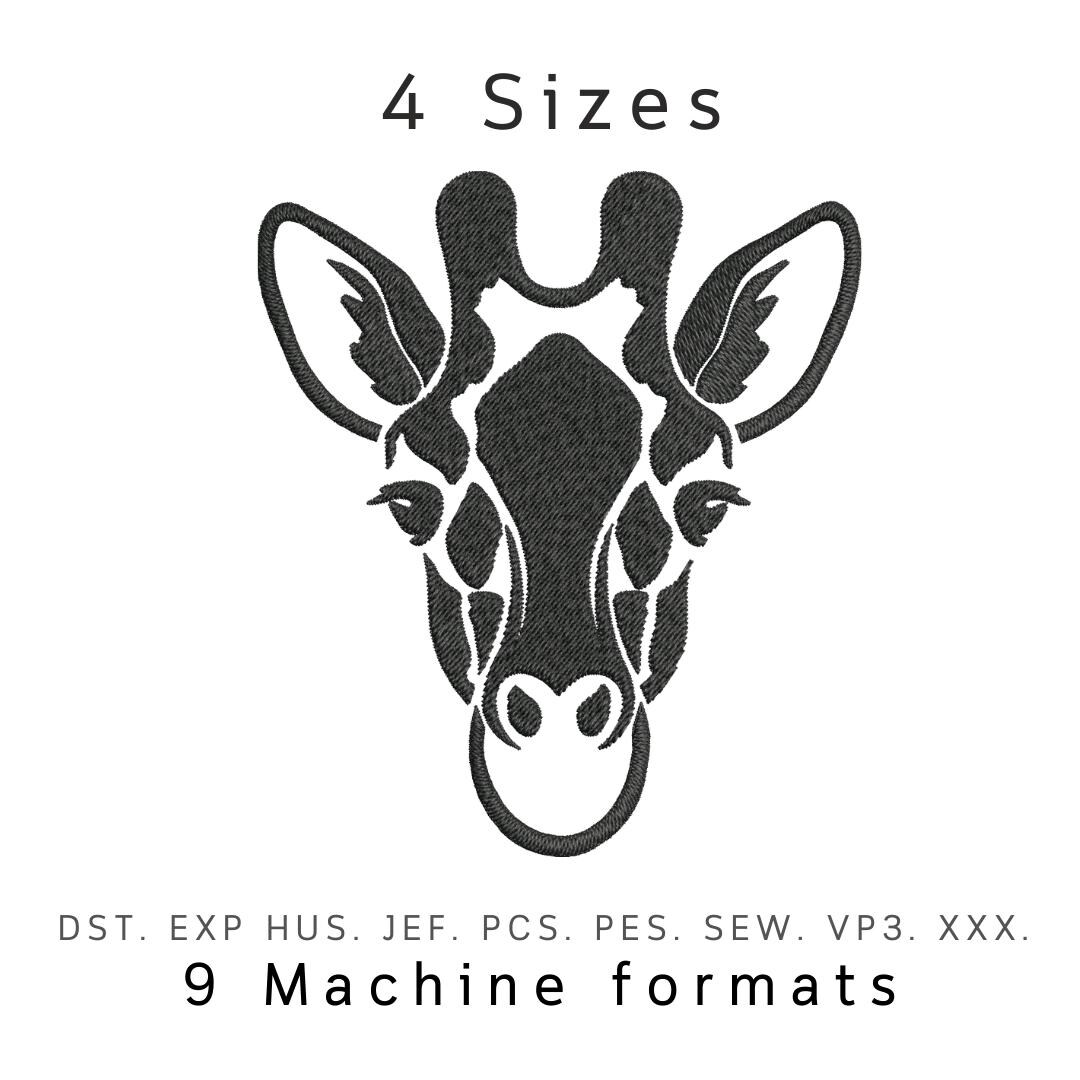 Giraffe Head Embroidery Design: African Animal Art (digital Embroidery ...