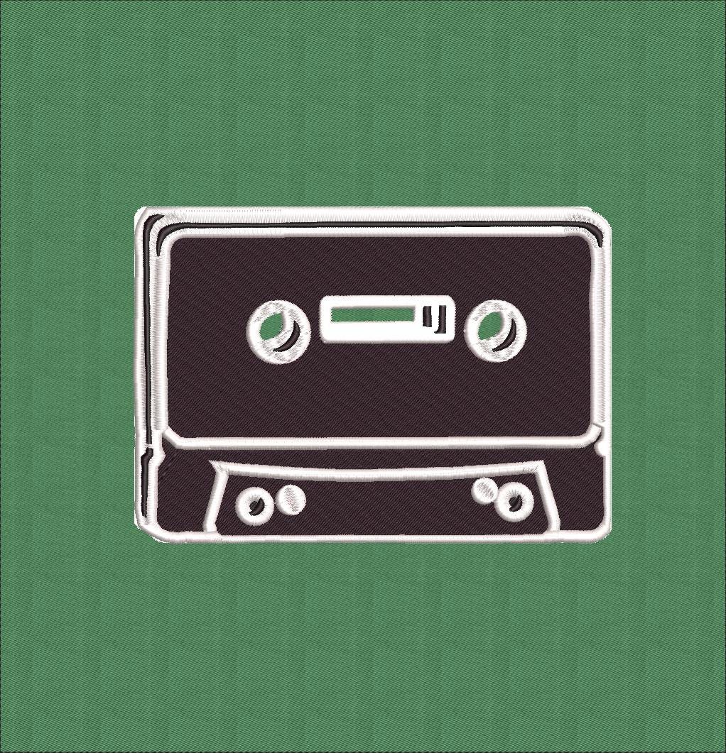 Retro Cassette Tape Machine Embroidery Design: 4 Sizes (digital ...