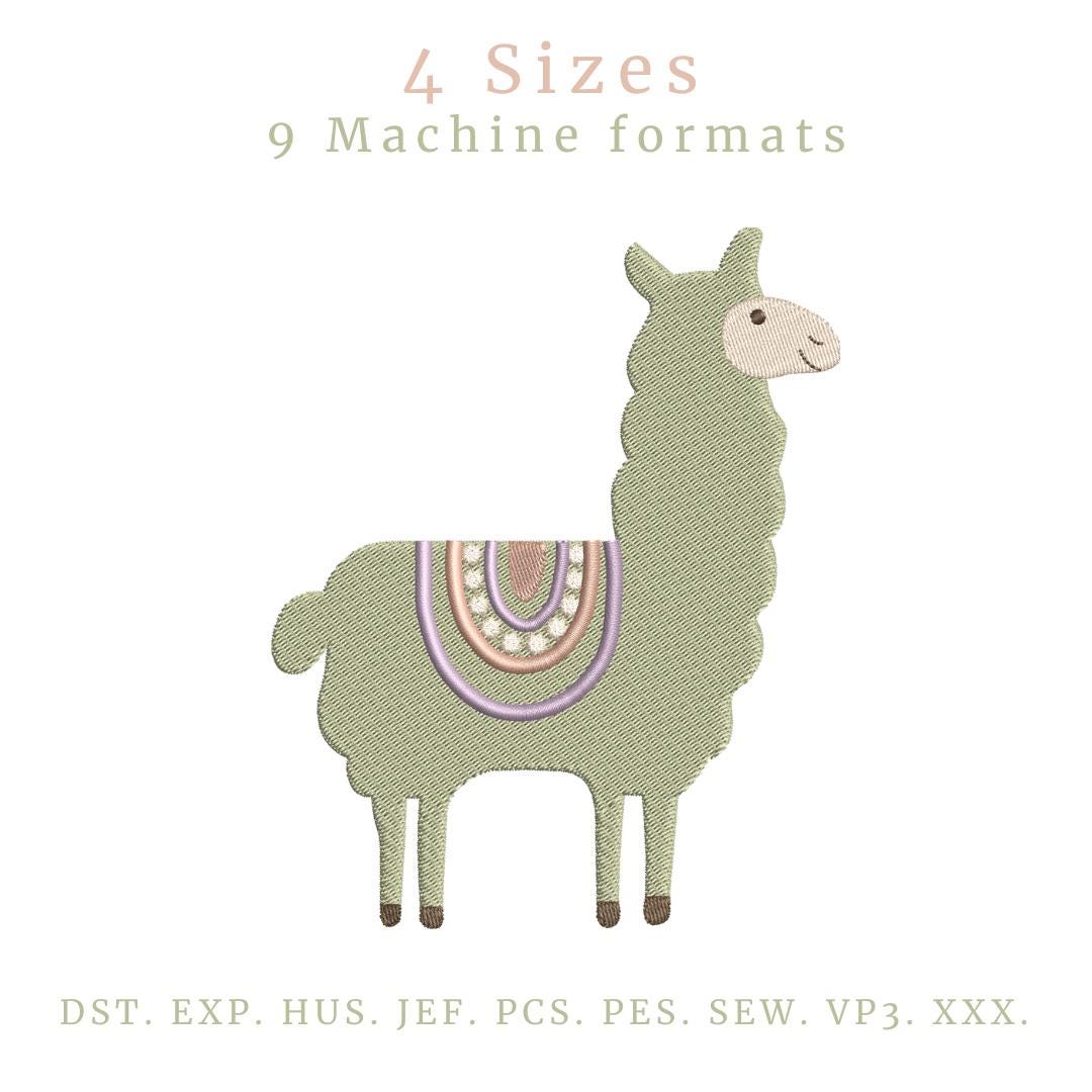 Llama Embroidery Design: Baby Alpaca, 4 Hoop Sizes (instant Download ...