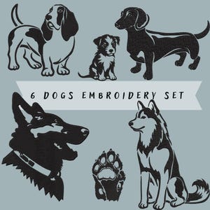 Dog Breeds Machine Embroidery Designs: Realistic Pets (digital Download ...