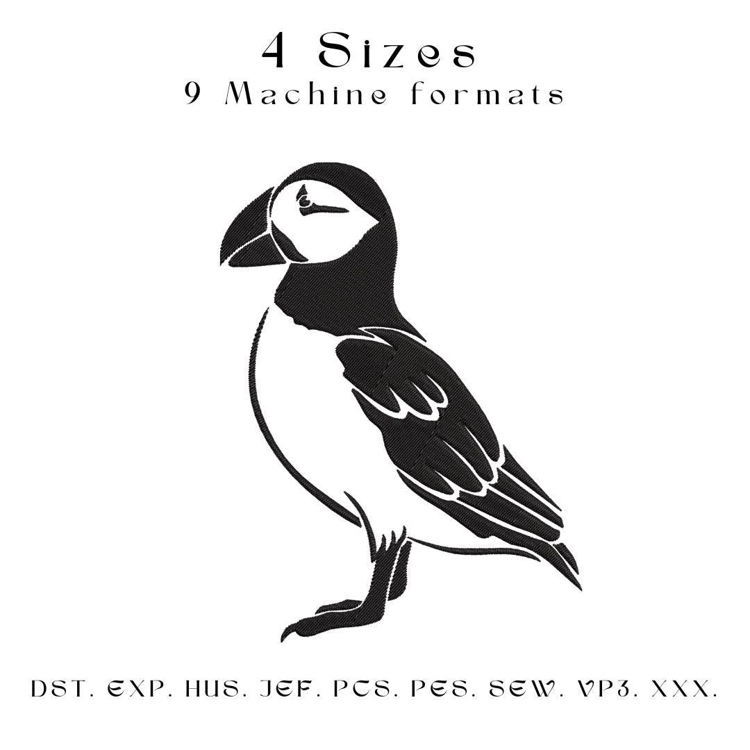 Atlantic Puffin Embroidery Design, Atlantic Puffin Silhouette Machine ...