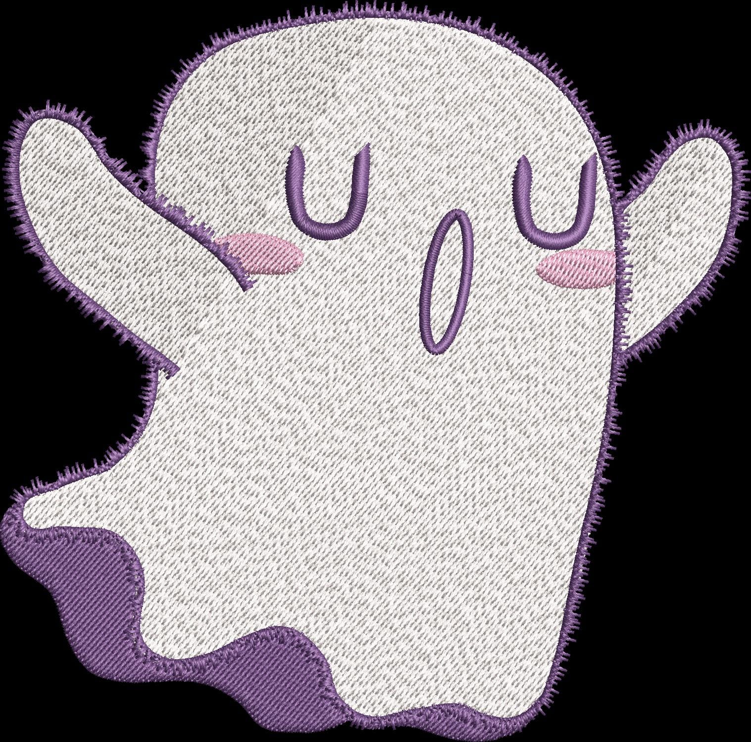 Ghost Embroidery Design File, Ghost Spooke Embroidery Design, Cute ...