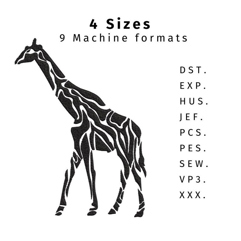 Giraffe - Machine Embroidery Design, Giraffe Silhouette Embroidery ...