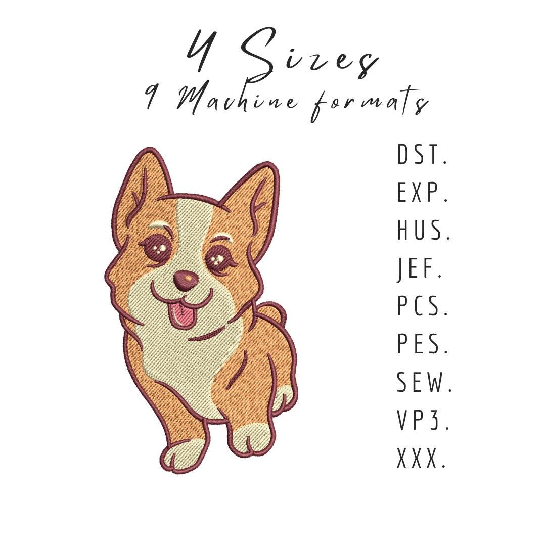 Corgi Dog Staying Embroidery Design . Dog Machine Embroidery Pattern ...