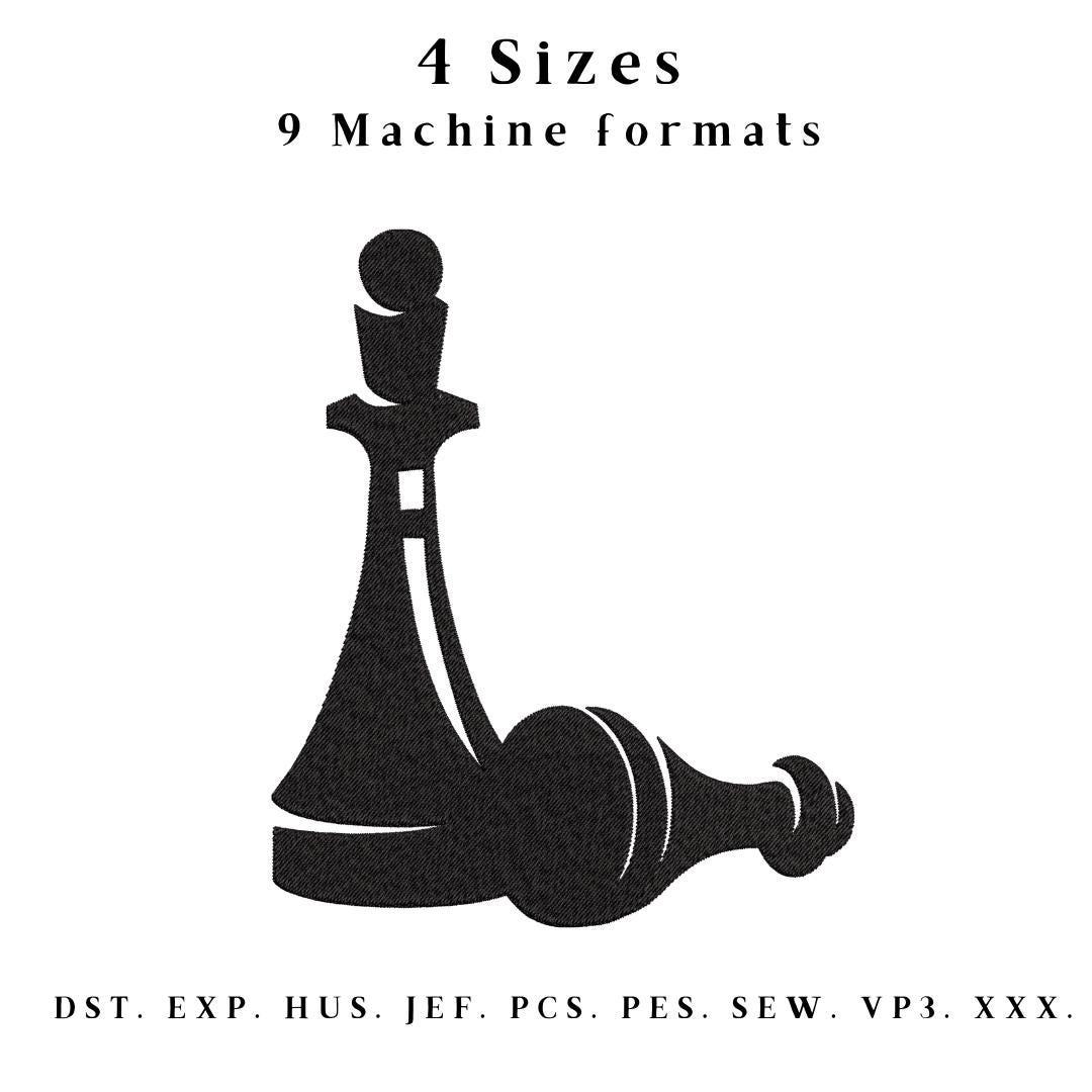 Embroidery Design Chess Game Pieces, Chess Embroidery Design, 4 Sizes ...