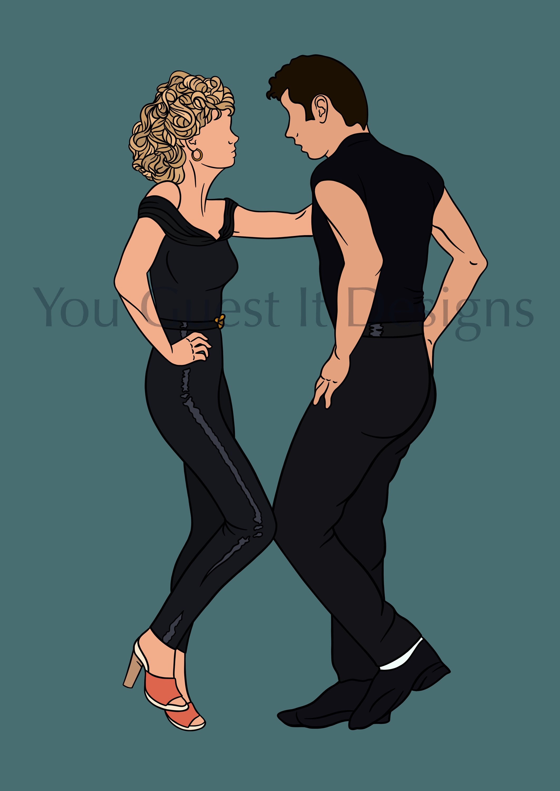 Grease Inspired Print Classic Movie Wall Art - Etsy