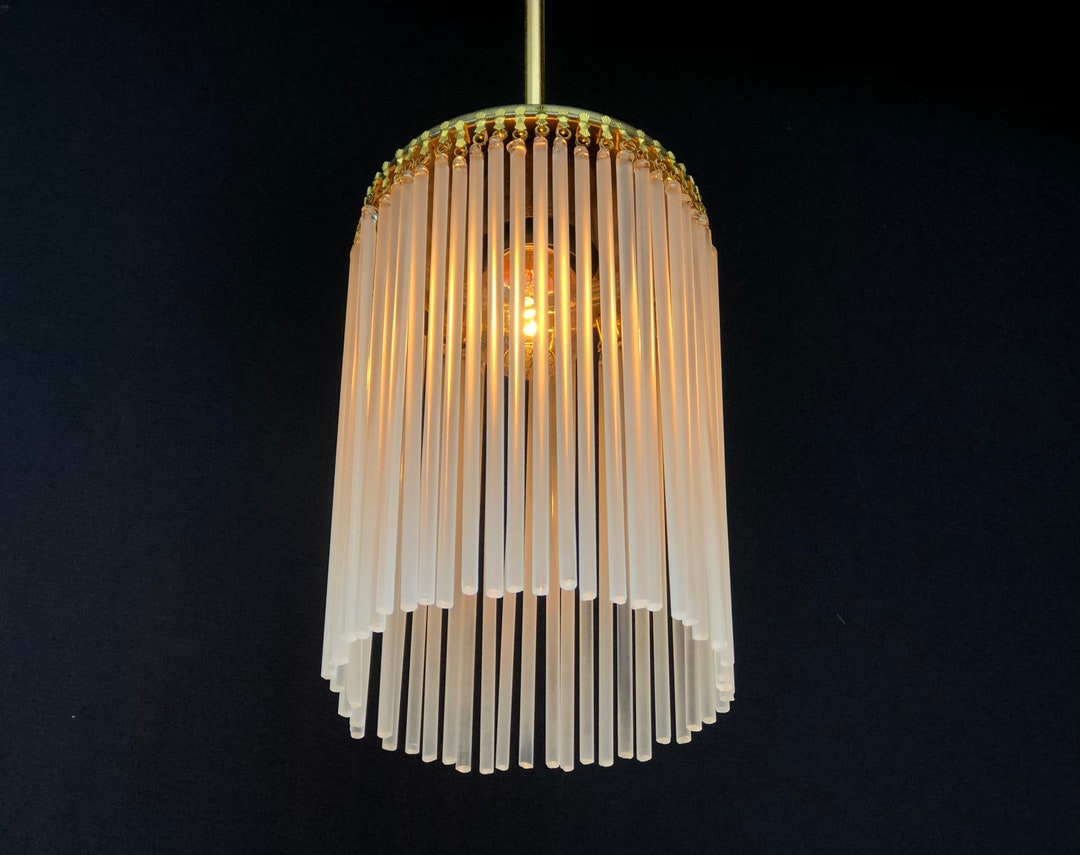 Art Deco Retro 80s Single Island Light Ceiling Pendant Lighting Vintage ...