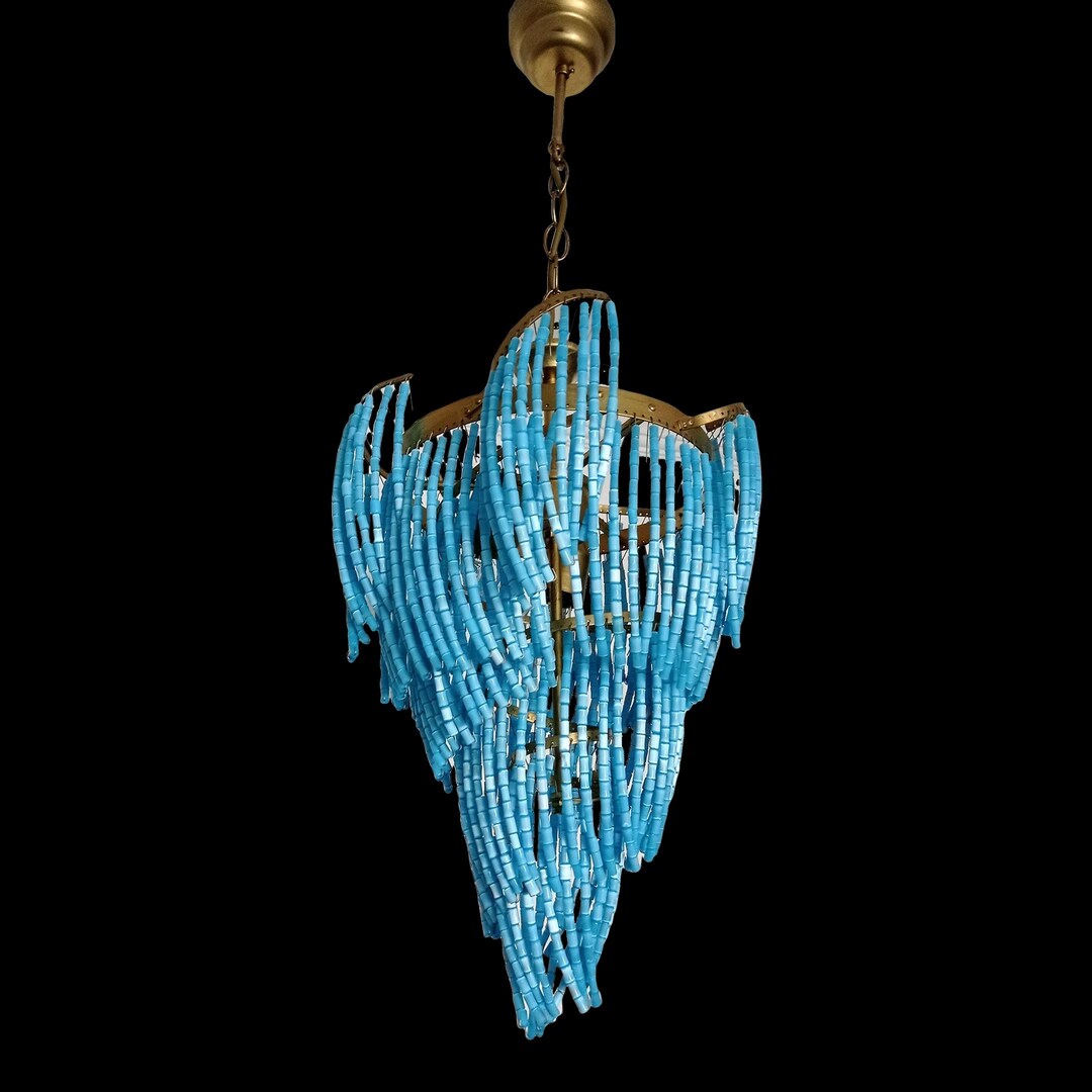 Art Deco Retro 80s Ceiling Pendant Light Vintage Chandelier Designed by ...