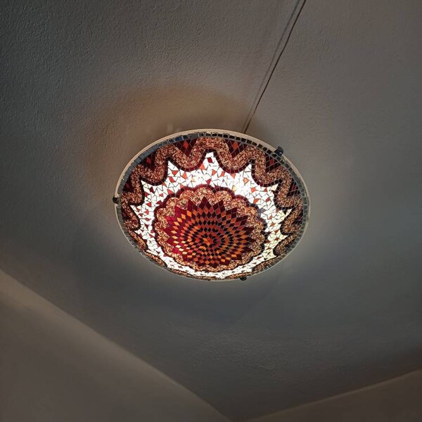 Mosaic Flush Mount Ceiling Lights - Etsy