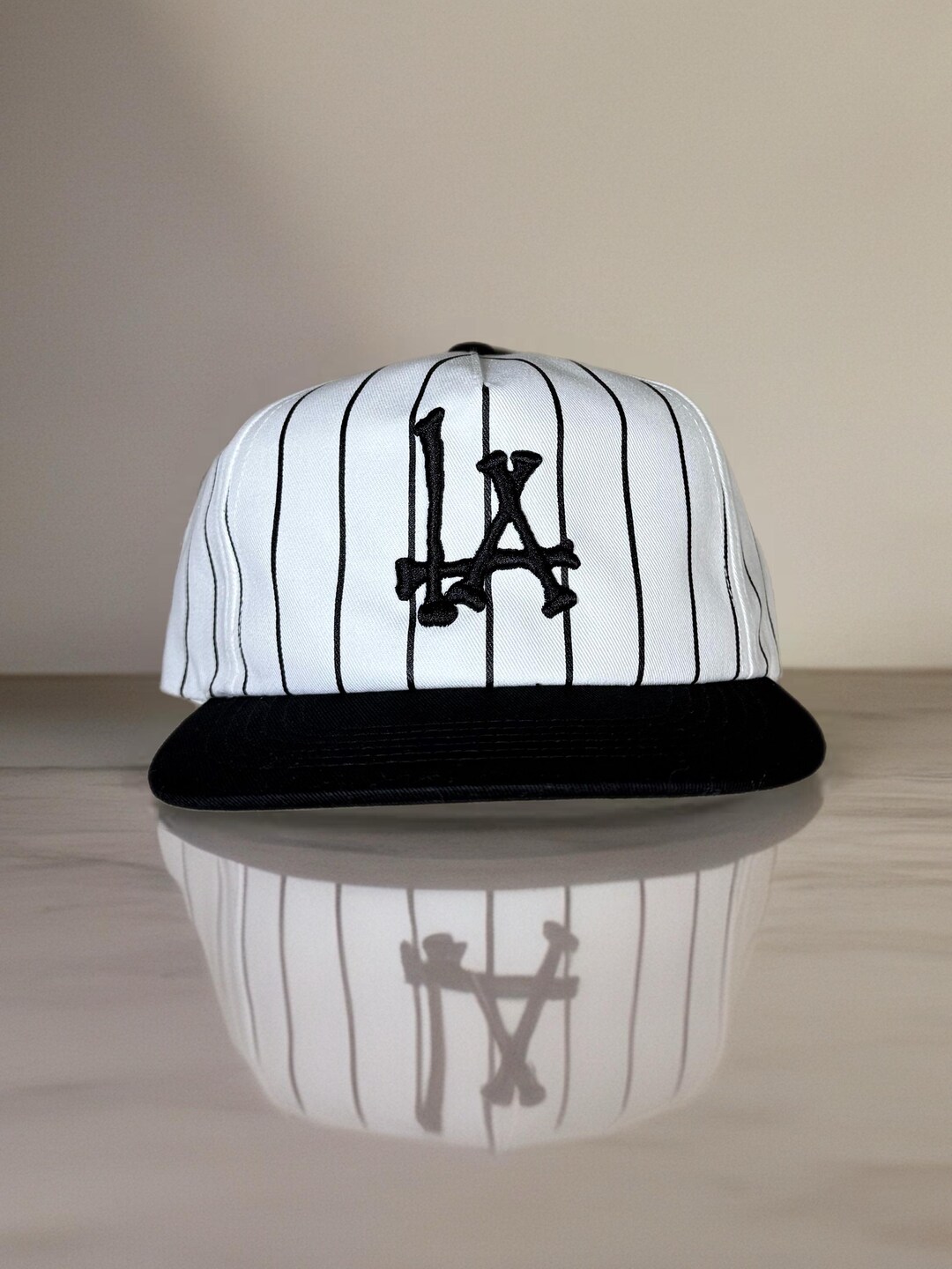 LA Bones Pinstripe Vintage Hat - Etsy