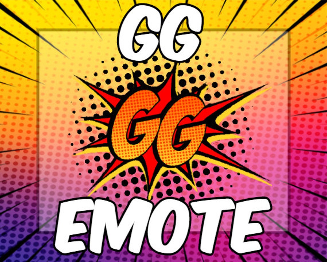 Twitch Emote - GG Comic Style - Etsy
