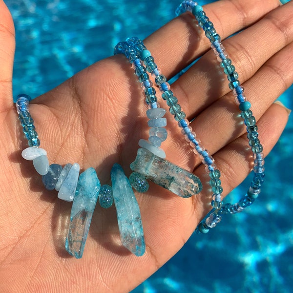 Blue Crystal Chain - Etsy