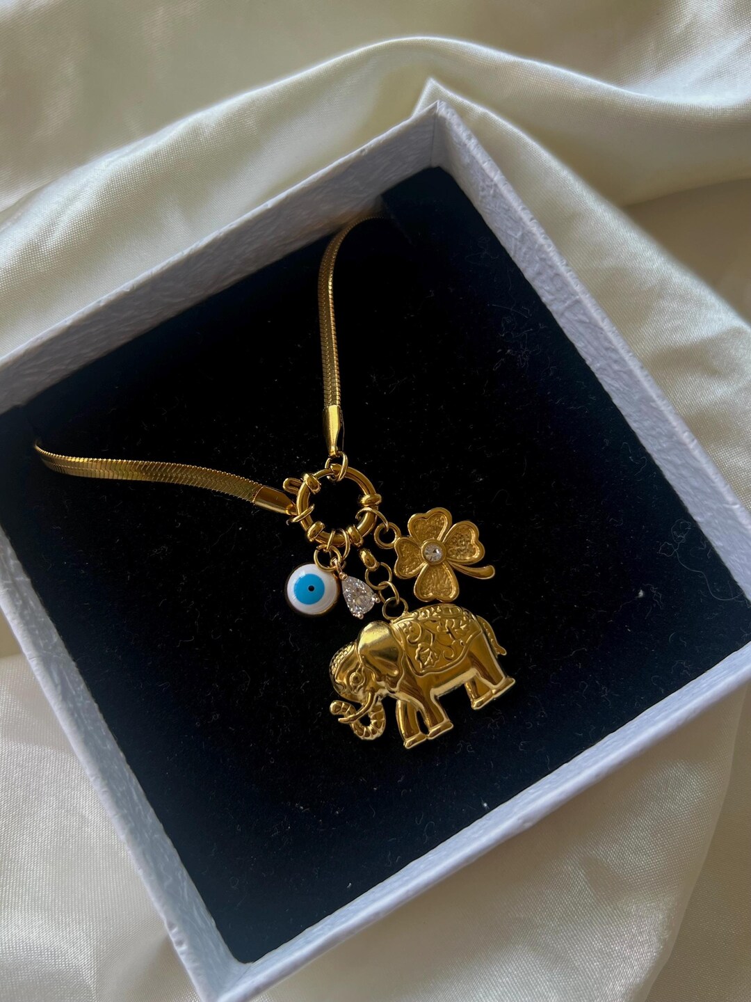 Protection Good Luck Ward Negative Energy & Evil Eye Talisman Four Leaf ...