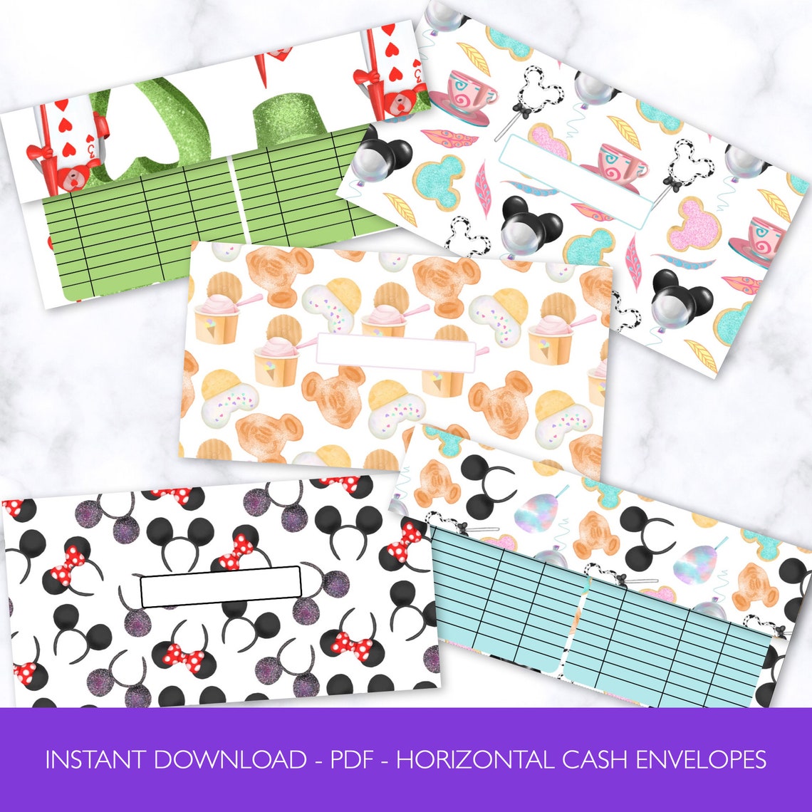 Disney Digital Saving Envelopes Disney Fund Disney Trip - Etsy