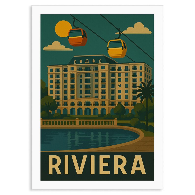 Disney Vacation Club Riviera Resort Digital Print, DVC Member Art ...