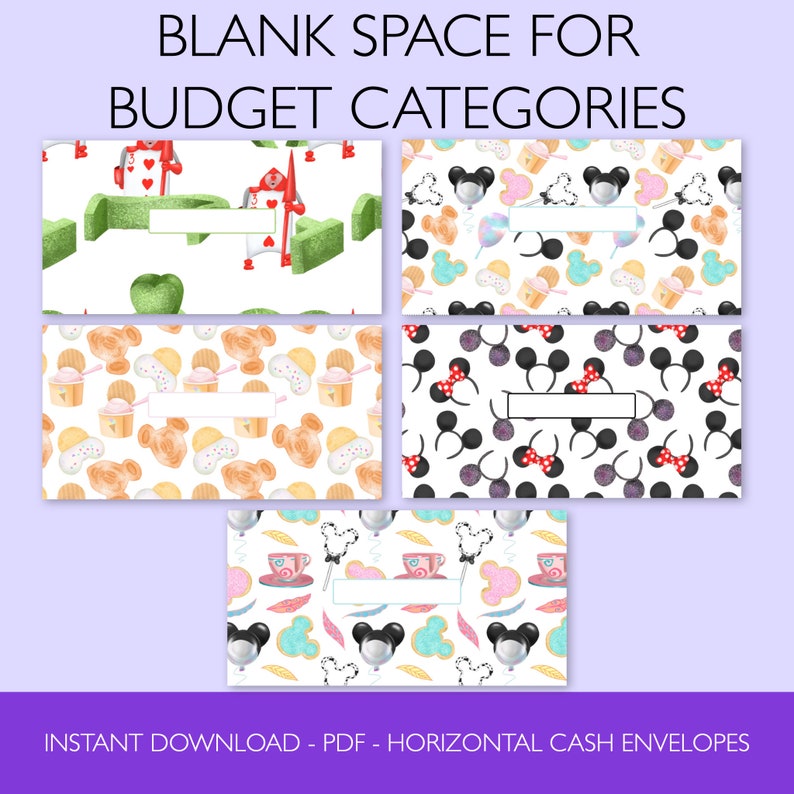 Disney Digital Saving Envelopes Disney Fund Disney Trip - Etsy