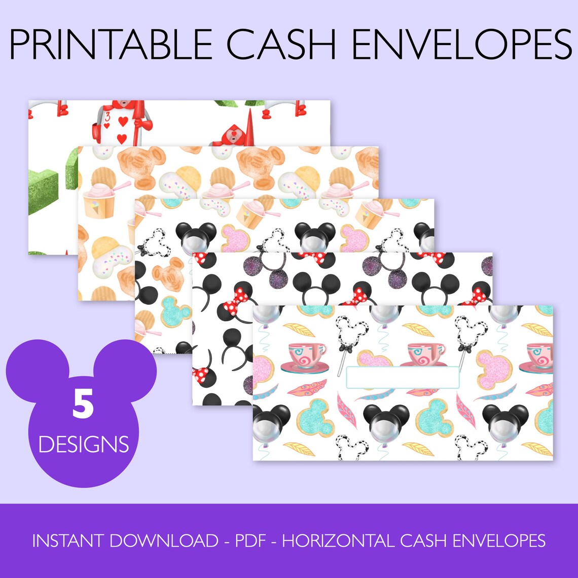 Disney Digital Saving Envelopes Disney Fund Disney Trip - Etsy