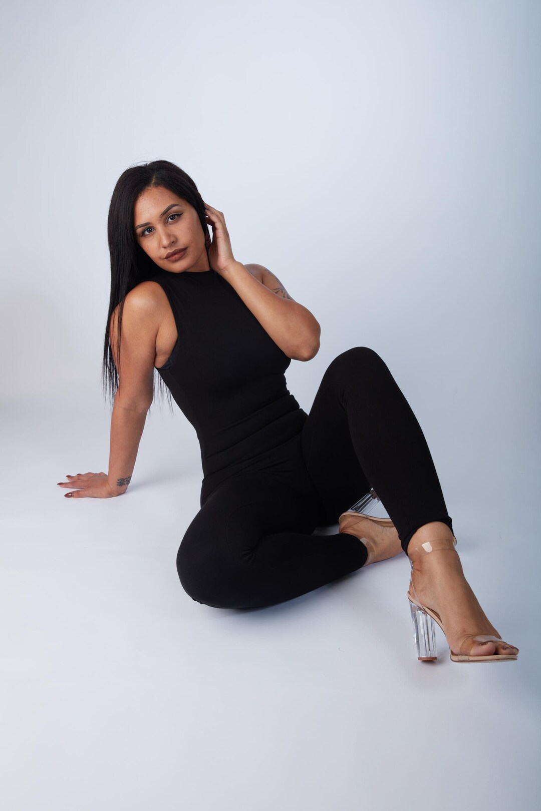 Mock Neck Jumpsuit | Bodycon Jumpsuit | Fitted Black Jumpsuit | Tight ...