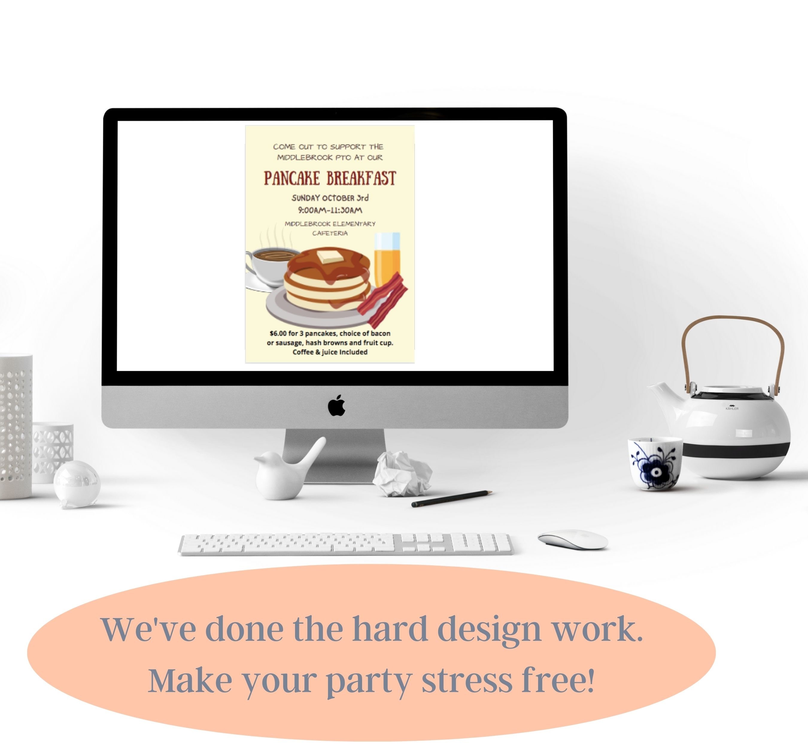 EDITABLE PANCAKE BREAKFAST Fundraiser Template | Pto Invitation ...