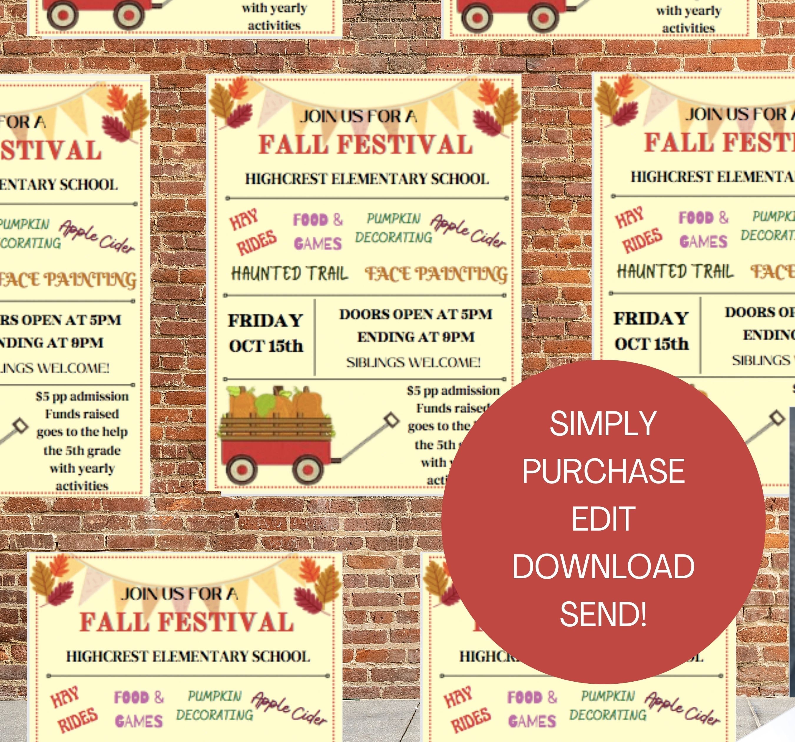 Editable FALL FESTIVAL Invitation Template | Activities and Hayrides ...