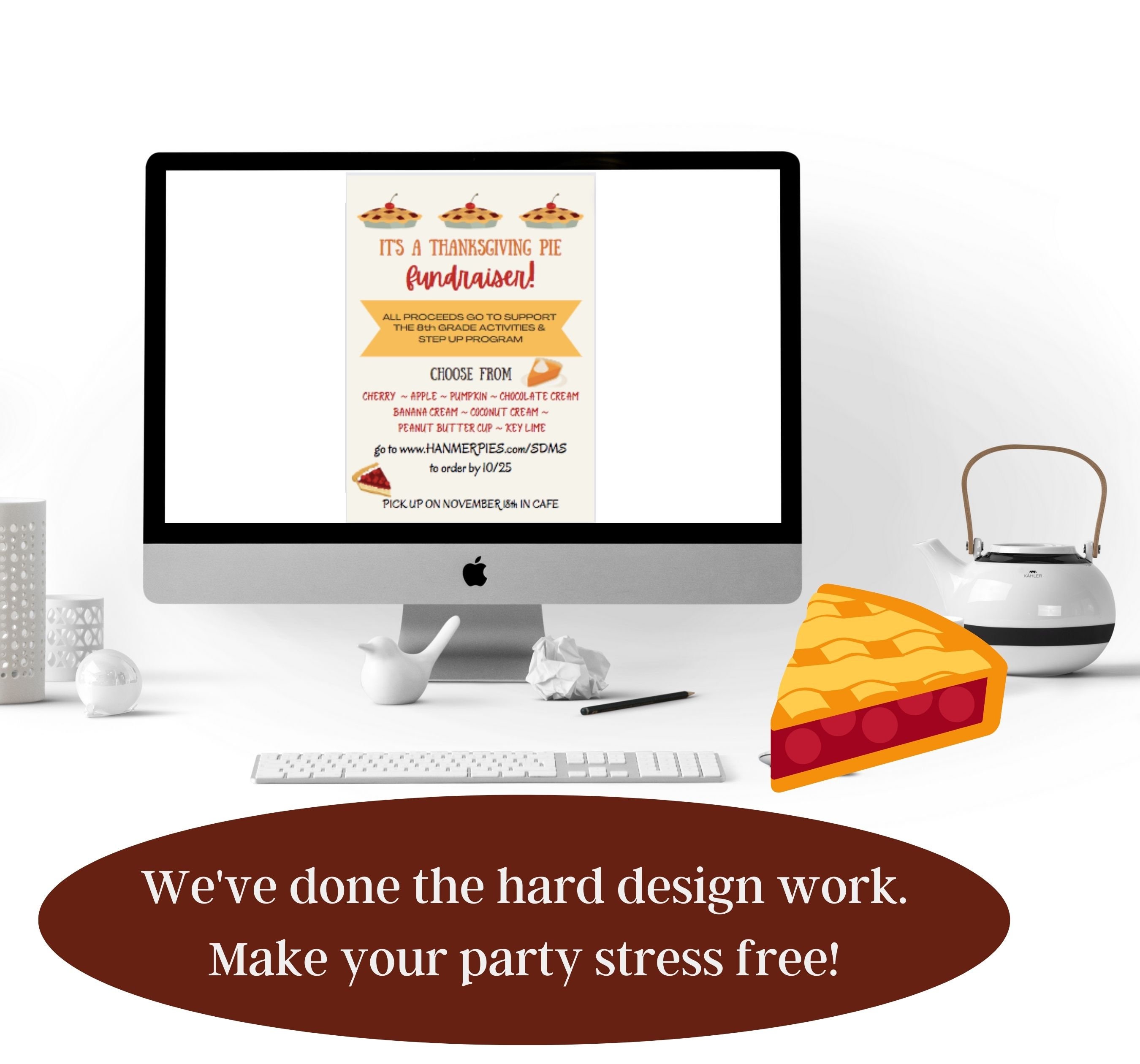 EDITABLE PIE FUNDRAISER Template Invitation | Instant Download | Canva ...