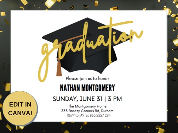 EDITABLE Graduation Party Invitation Graduation 2021 | Etsy