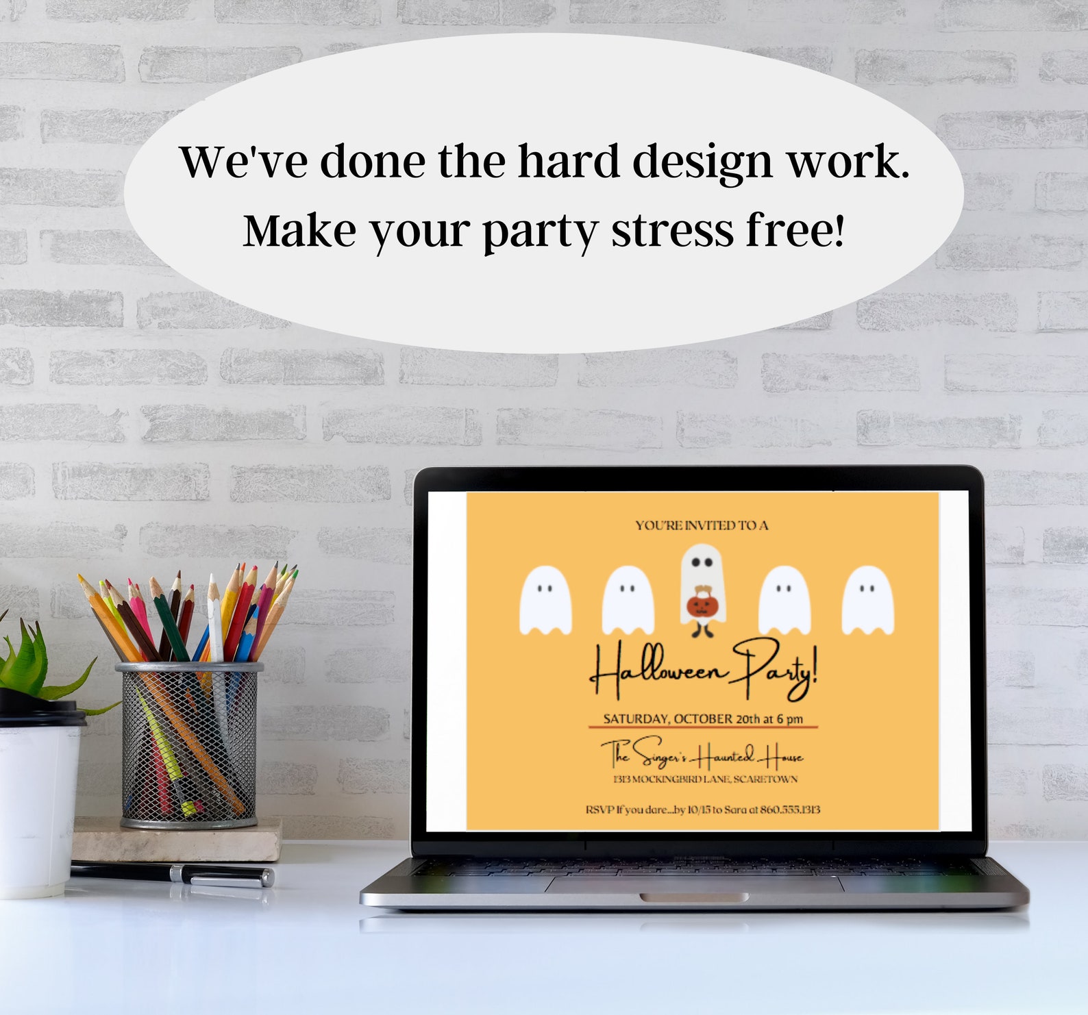 EDITABLE HALLOWEEN PARTY Invitation! | Halloween | Canva Template ...