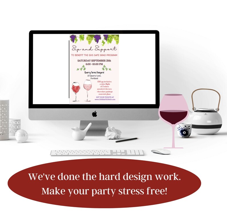 EDITABLE SIP and SUPPORT Fundraiser Template Invitation | Instant ...