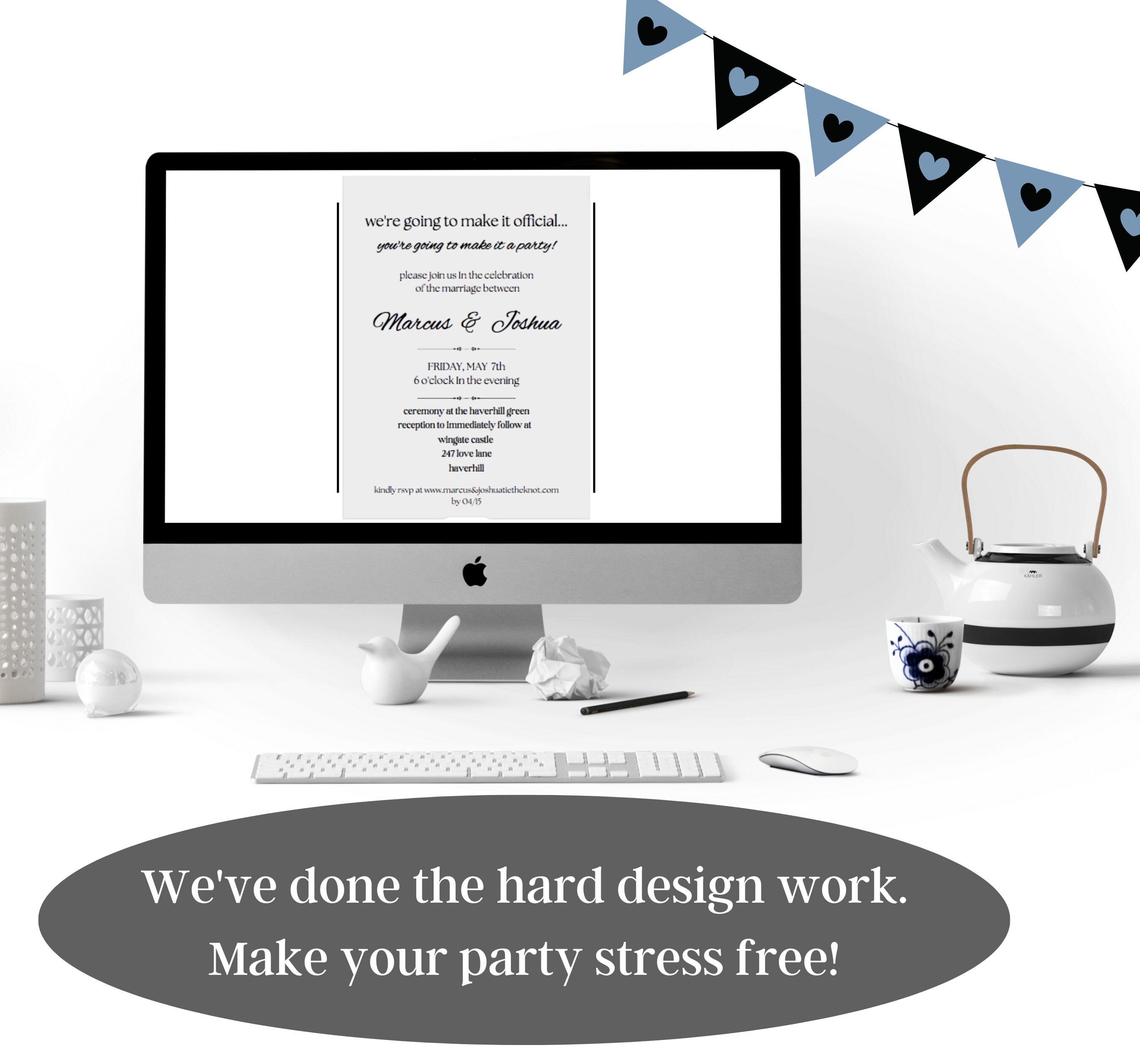 EDITABLE Modern Couples Wedding Invitation | LGBTQ+ | 5 X 7 Template ...