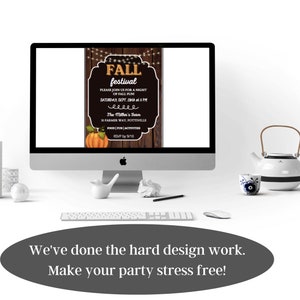 Editable FALL FESTIVAL Invitation Template Fall Activities - Etsy
