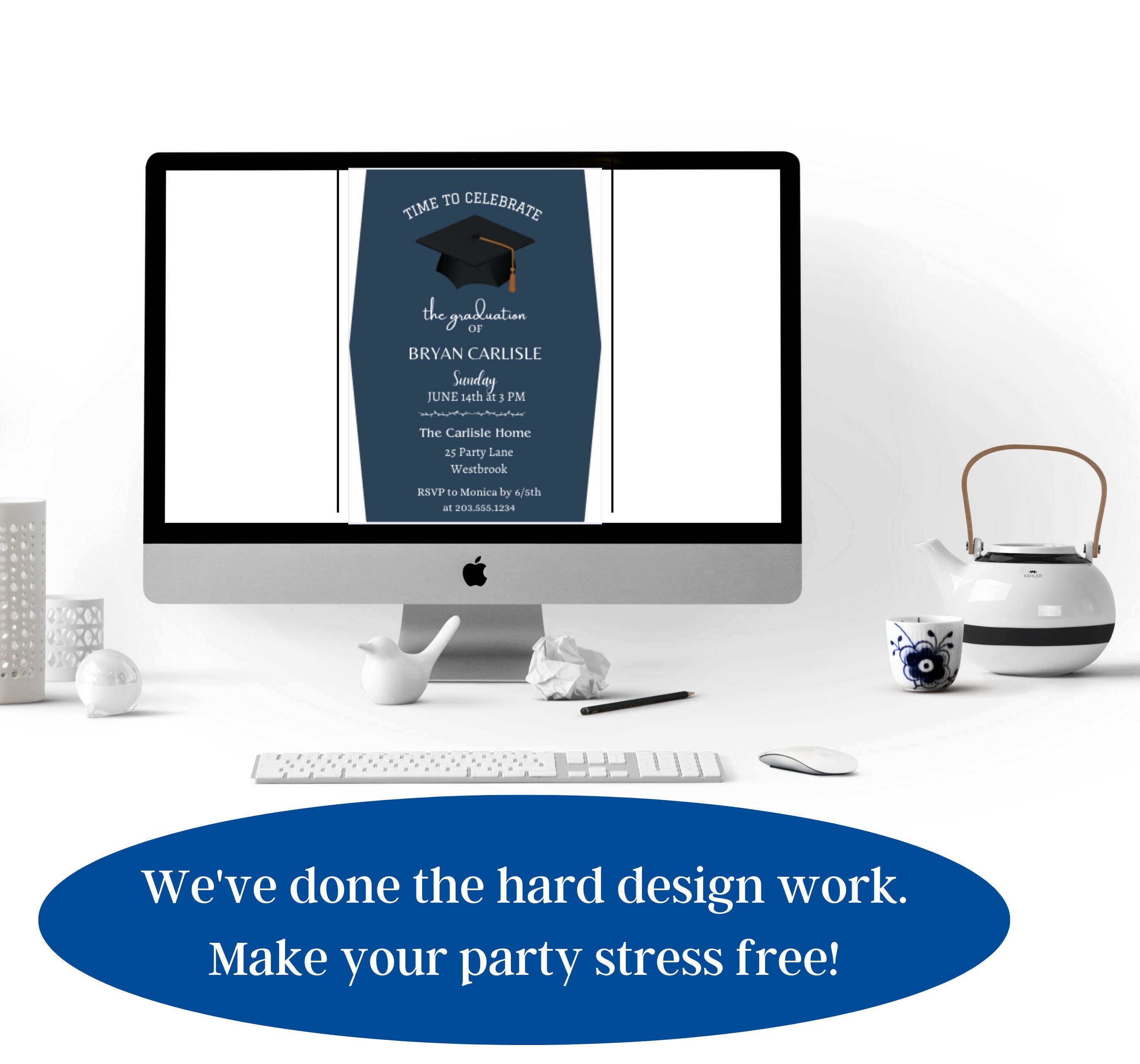 EDITABLE GRADUATION PARTY Invitation Template | 5 X 7 | Download in ...