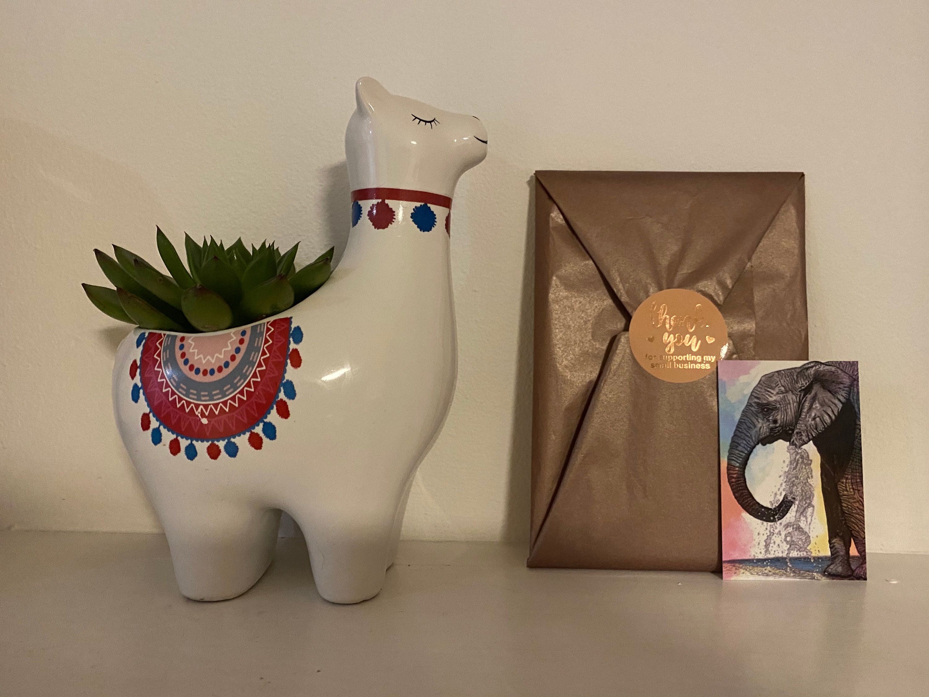 Original Art Puffins With Pink Sky - Etsy