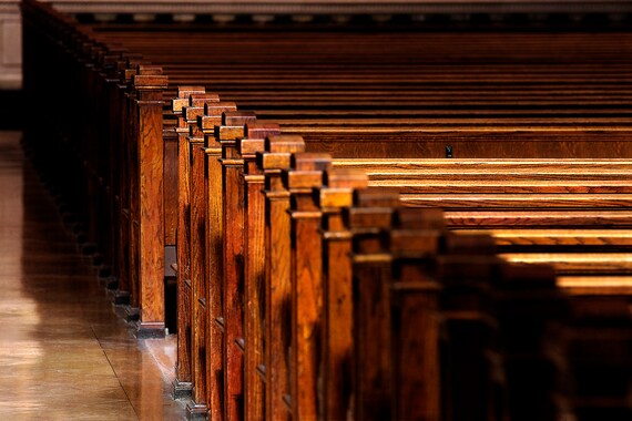 Church Pew Photo Religious Wall Art Minnesota Churches | Etsy