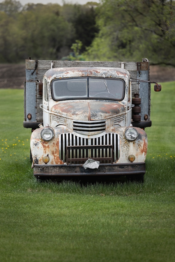 Rusty Truck Photo Classic Chevy Truck Photo Country Print | Etsy
