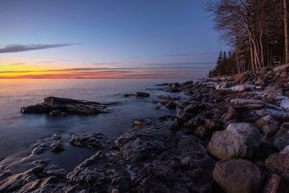 Sunset Photo Shoreline Sunset Photo Landscape Photography | Etsy