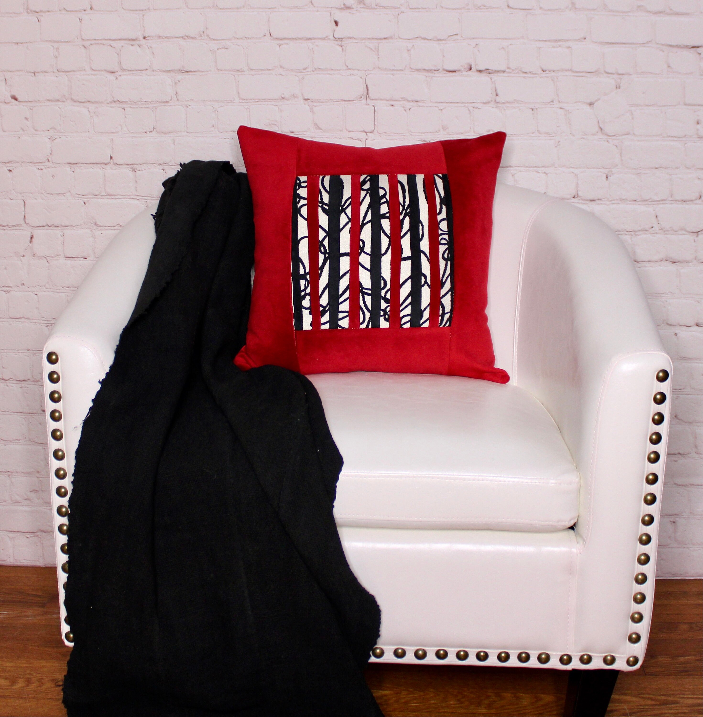 Decorative Red Velvet Throw Pillow Cushion / Pillow Cover / | Etsy UK