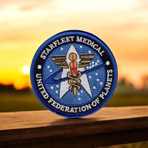 Starfleet Medical Patch (3.5 Inch) Embroidery Iron/sew-on Badge United ...