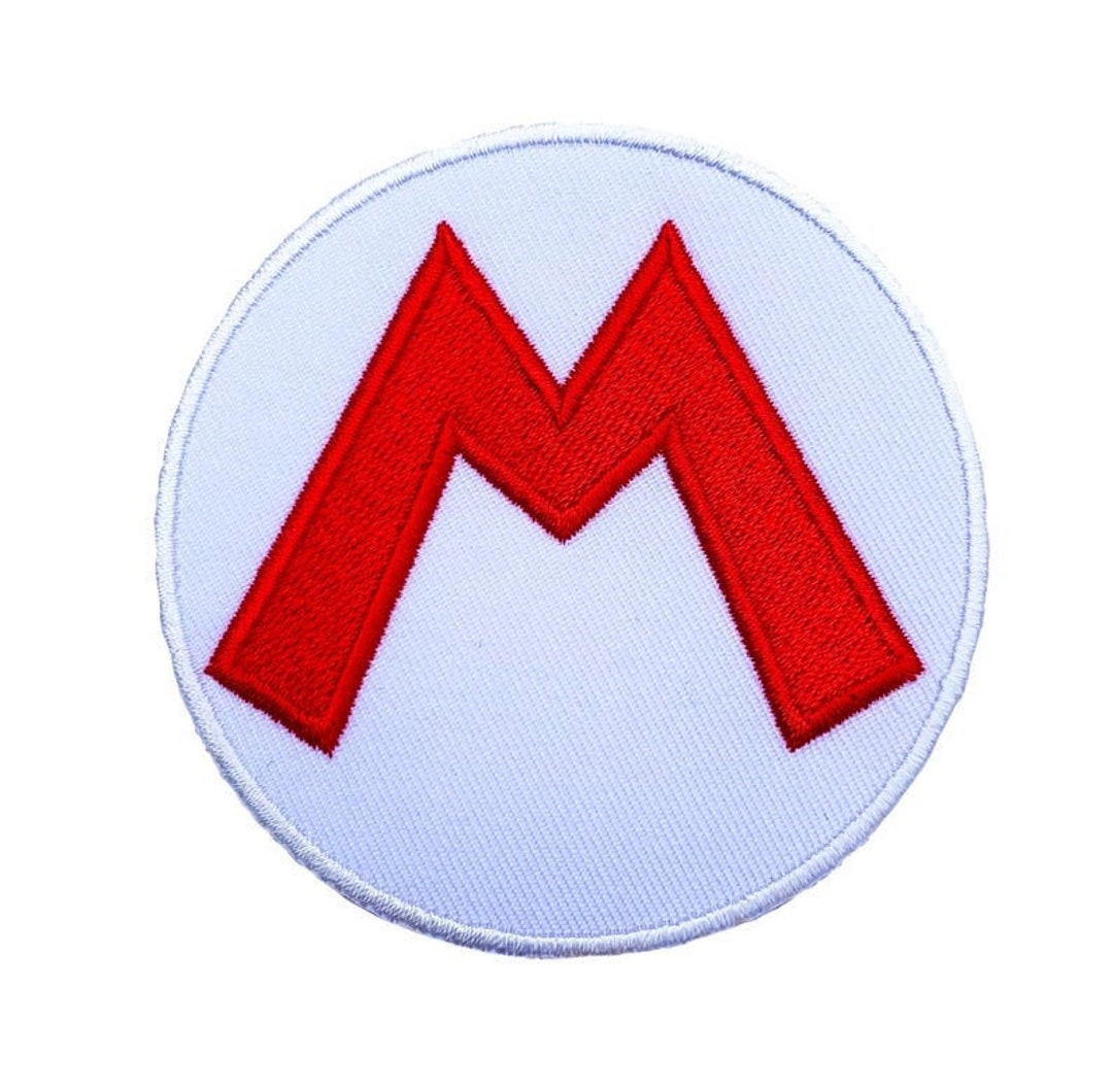 Mario M Logo Patch (3 Inch) Embroidered Iron-on or Sew-on Badge ...