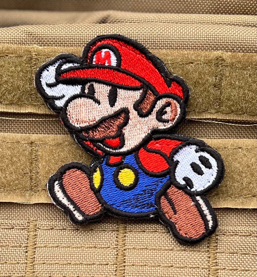 Mario Patch (3 Inch) Embroidered Hook and Loop Badge Morale Applique ...
