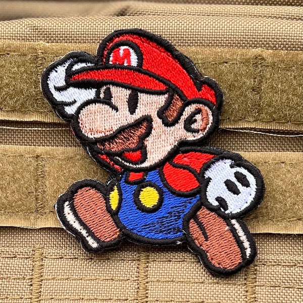 Hook and Loop Mario Patches - Etsy