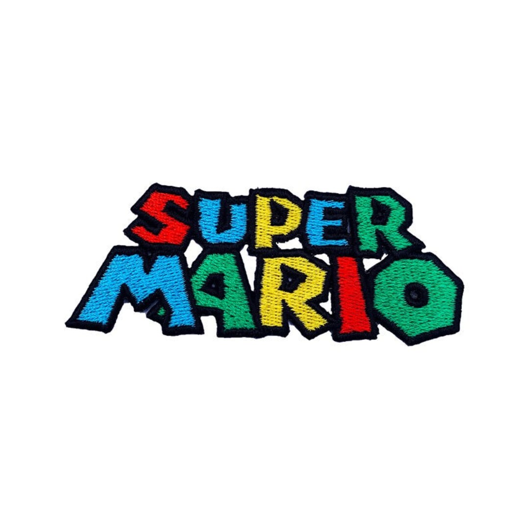 Super-mario Logo Patch (3.5 Inch) Embroidered Iron/sew-on Badge ...