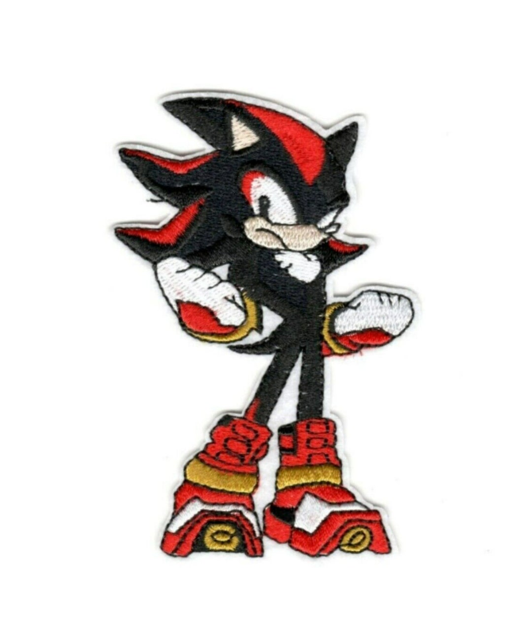 Shadow the Hedgehog Patch 4 Inch Embroidered Iron / Sew on Badge DIY ...