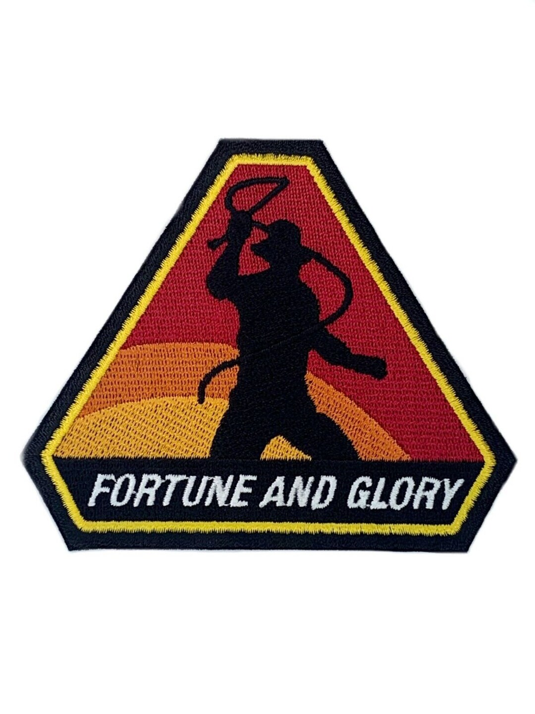 Fortune and Glory Patch (3.75 Inch) Indy Jones Embroidered Iron or Sew ...