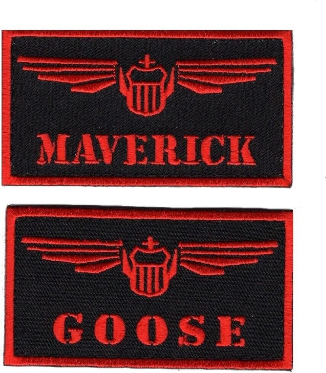 Maverick and Goose Top Gun Patch Set 3.5 Inch Hook and Loop Badge DIY ...