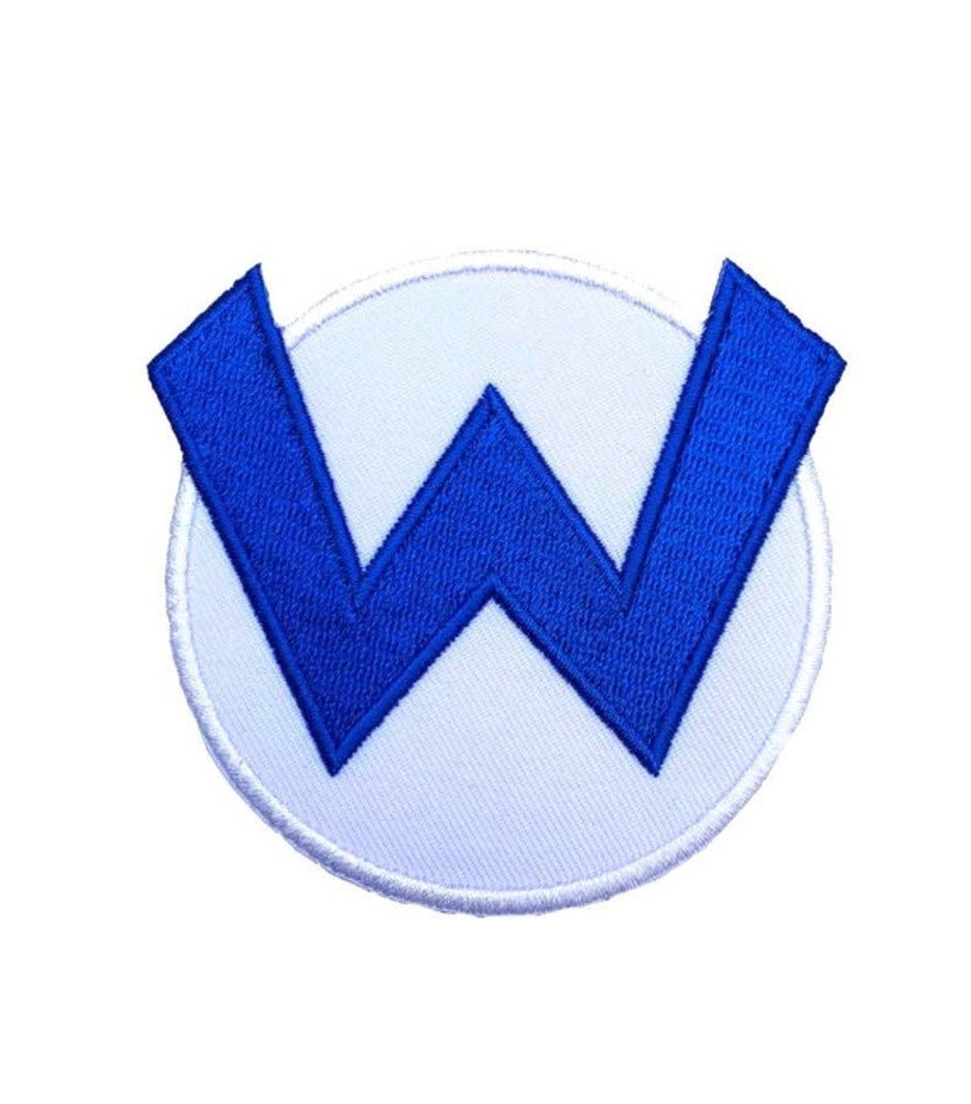 Wario W Logo Patch (3 Inch) Embroidered Iron-on or Sew-on Badge Souvenir Retro Costume Emblem ...