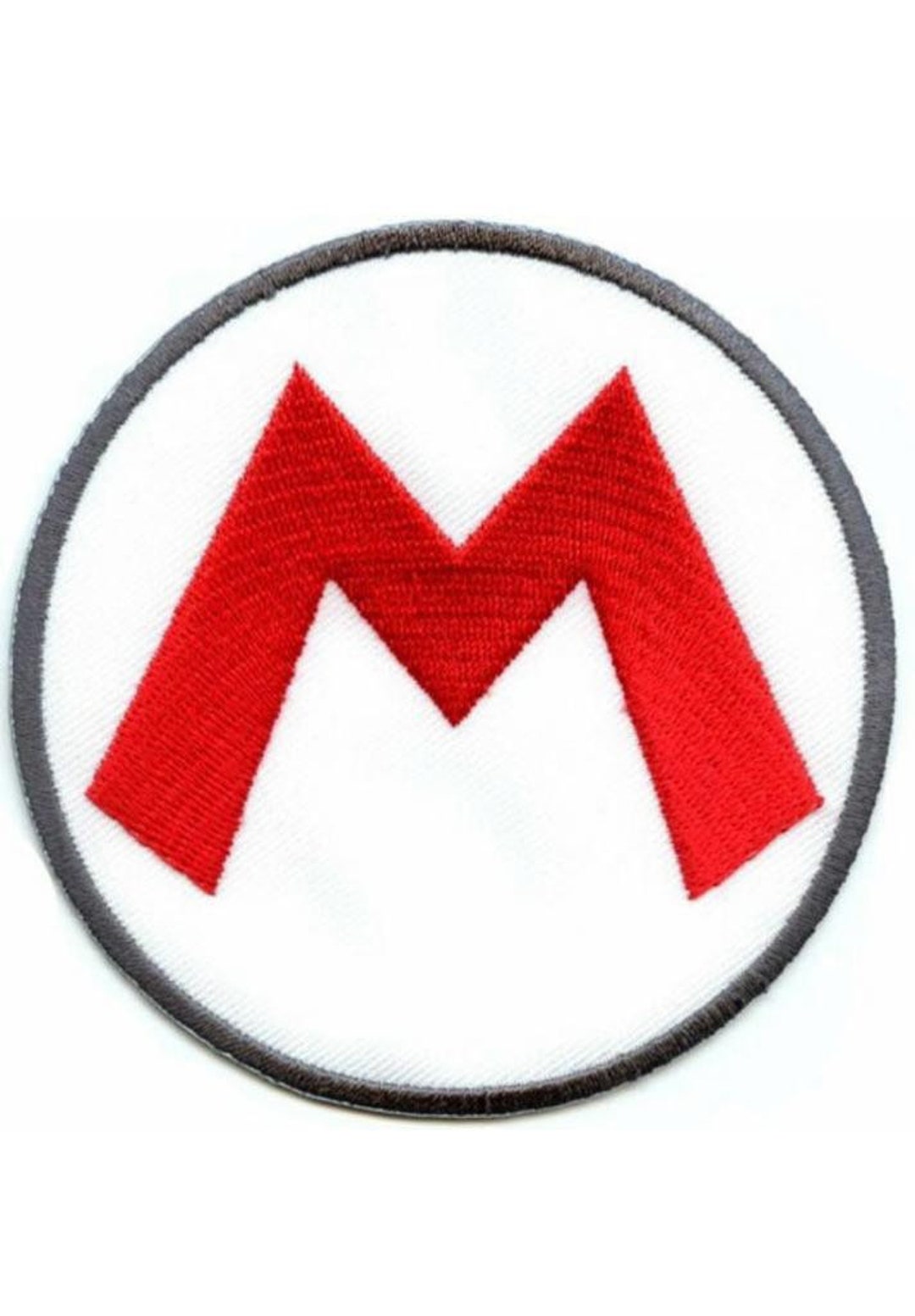 Mario M Logo Patch 3 Inch Embroidered Iron or Sew on Badge Applique ...