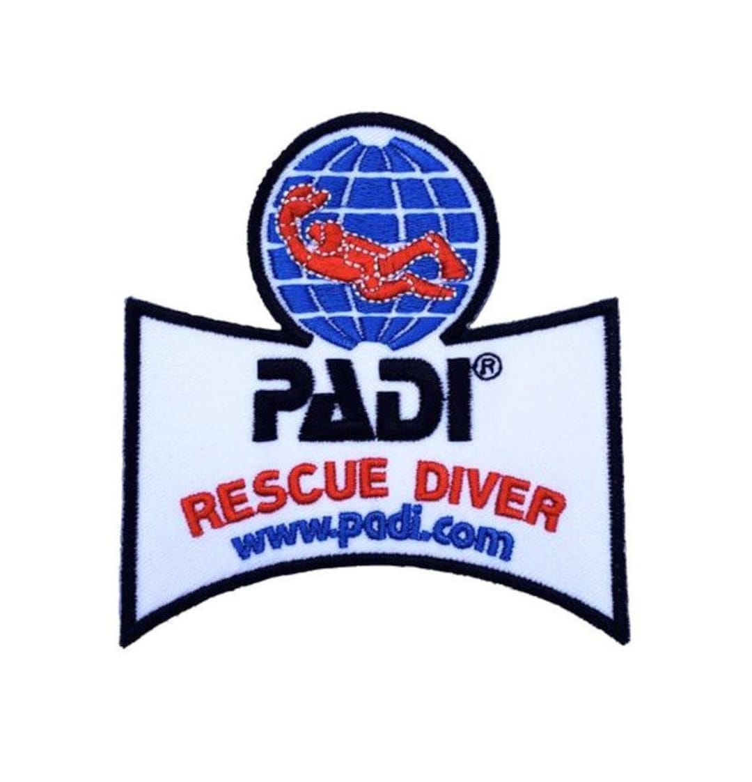PADI Rescue Diver Patch 3.5 Inch Embroidery Diving Badge Scuba Diver ...