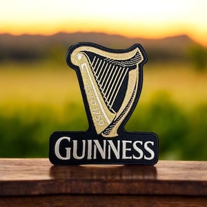 Guinness Harp Logo Patch (4 Inch) Embroidered Iron-on or Sew-on Badge ...