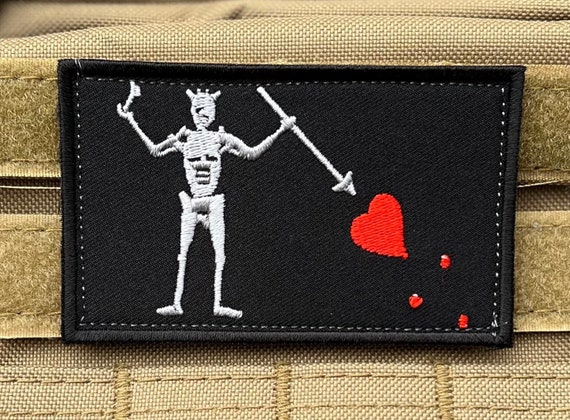 Navy SEAL Team Blackbeard Pirate Flag Patch Hook/loop Edward | Etsy