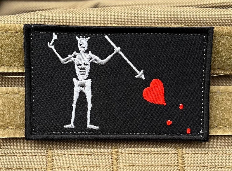 Navy SEAL Team Blackbeard Pirate Flag Patch Hook/loop Edward Teach ...